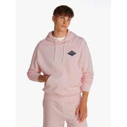 Kapuzensweatshirt Tommy Jeans "TJM RLX VARSITY GRAPHICS HOODIE", Herren, Gr. M, rosa (precious pink), Sweatware, Obermaterial: 100% Baumwolle, relaxed fit, Rippb&uuml;ndchen, Sweatshirts Kapuzensweatshirt, mit gro&szlig;em R&uuml;ckenprint