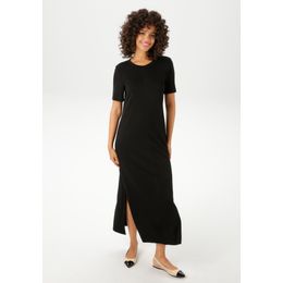 Maxikleid Aniston CASUAL, Damen, Gr. 40, N-Gr, schwarz, Jersey, Obermaterial: 47% Polyester, 47% Viskose, 6% Elasthan, unifarben, figurumspielend kn&ouml;chelfrei, Rundhals, Kleider Maxikleid, mit Seitenschlitzen, Topseller