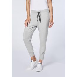 Sweathose Chiemsee, Damen, Gr. XL (42), Normalgr&ouml;&szlig;en, neutral gray melange, 90% Baumwolle, 10% Viskose, Hosen Sweathose