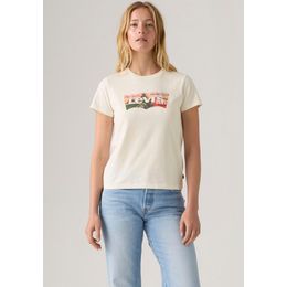 Levi's T-Shirt LEVI'S "LV T-Shirt THE PERFECT TEE NEUTRALS", Damen, Gr. L (40), heritage ad bw egret, Jersey, Obermaterial: 100% Baumwolle, bedruckt, normal h&uuml;ftlang, Rundhals, Shirts T-Shirt