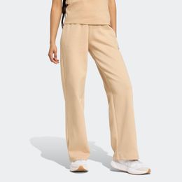 Sporthose adidas Sportswear "W SL FC PT", Damen, Gr. L, N-Gr, warm sandstone, wei&szlig;, Obermaterial: 70% Baumwolle, 30% Polyester, Hosen Sporthose, Locker geschnitten, mittelhoher Bund