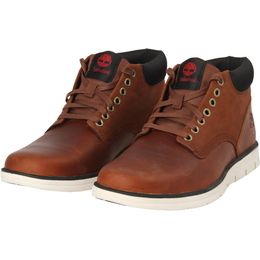 Schn&uuml;rboots Timberland "BRADSTREET - MID LACE SNEAKER", Herren, Gr. 42, braun (mid braun), Leder, Schuhe Schn&uuml;rboots, Winterstiefel, Schn&uuml;rstiefel, Winterschuhe