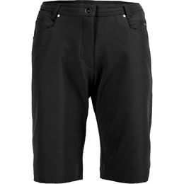 Bermudas DEPROC Active "KENORA URBAN Short & kurze Hose", Damen, Gr. 46 (L), Normalgr&ouml;&szlig;en, schwarz, 97% Polyester; 3% Elasthan, Hosen Bermudas, In melierter Optik