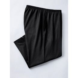 Caprihose, Damen, Gr. 38, Normalgr&ouml;&szlig;en, schwarz (schwarz, grau, meliert), 100% Baumwolle, Doppelpack-Farbe grau-meliert:15% Viskose, 85% Baumwolle, unifarben, knielang, Hosen Caprihose