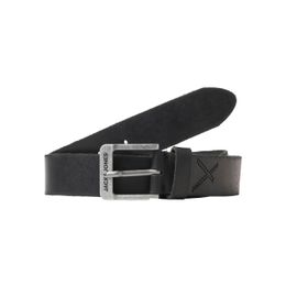 Jack & Jones Lederg&uuml;rtel JACK & JONES "JACROCK LEATHER BELT NOOS", Herren, Gr. 95, schwarz, B&uuml;ffelleder, unifarben, G&uuml;rtel Lederg&uuml;rtel