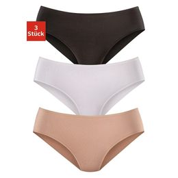 Jazz-Pants Slips Lascana "aus hochwertiger Modal-Qualit&auml;t", Damen, Gr. 40/42, bunt (schwarz, wei&szlig;, beige), Obermaterial: 94% Modal (TENCEL&trade;), 6% Elasthan, unifarben, k&ouml;rpernah, Unterhosen Jazz-Pants Slips, Topseller