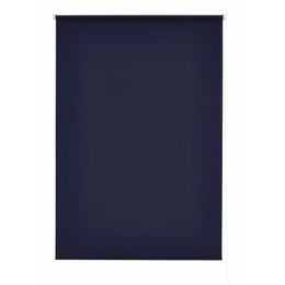 Seitenzugrollo K-home "Klemmfix-Rollo" Gr. 4, blau (marine), B:70cm H:150cm, Polyester, Rollos, Seitenzugrollo, 1 St&uuml;ck