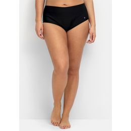 Bikini-Hose sheego, Damen, Gr. 54, Normalgr&ouml;&szlig;en, schwarz, Polyamid, Badehosen Bikini-Hose