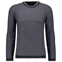Rundhalspullover Ragman, Herren, Gr. 56, grau (anthrazit), Strick, 95% Baumwolle 5% Cashmere, ohne Ausschnitt, Pullover Rundhalspullover