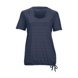 T-Shirt Killtec "KOS 46 WMN TSHRT", Damen, Gr. 44, blau (nachtblau), Obermaterial: 93% Polyester, 7% Elasthan, Rundhals, Shirts T-Shirt, Schnelltrocknend, feuchtigkeitstransportierend, verstellbarer Saum