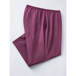 Caprihose, Damen, Gr. 46, Normalgr&ouml;&szlig;en, bunt (beere, marine), 100% Baumwolle, Doppelpack-Farbe grau-meliert:15% Viskose, 85% Baumwolle, unifarben, knielang, Hosen Caprihose