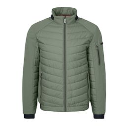 Blouson Bugatti, Herren, Gr. 48, gr&uuml;n (moos), 100% Polyester, unifarben, regular fit, B&uuml;ndchen, Jacken Blouson, im Materialmix