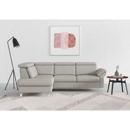 Sit & More Ecksofa SIT & MORE "Arngast L-Form", grau (light grau), B:245cm H:84cm T:194cm, Sofas, Ecksofa, inklusive Kopfteilverstellung und Federkern