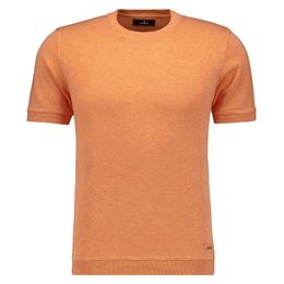 Rundhalspullover Ragman, Herren, Gr. 54, orange (apricot, 527), Strick, 100% Baumwolle, ohne Ausschnitt, Pullover Rundhalspullover