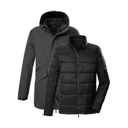 3-in-1-Funktionsjacke Killtec "KOW 94 MN PRK", Herren, Gr. XL, stahlgrau, Obermaterial: 100% Polyester;Futter: 100% Polyester;Futter 2: 100% Polyamid;F&uuml;llung: 100% Polyester, Jacken 3-in-1-Funktionsjacke, 3 in 1 Parka: wasserdicht, atmungsaktiv, verstellbare Kapuze