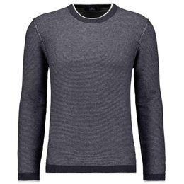 Rundhalspullover Ragman, Herren, Gr. 54, grau (anthrazit), Strick, 95% Baumwolle 5% Cashmere, ohne Ausschnitt, Pullover Rundhalspullover