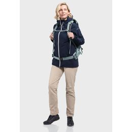 Sch&ouml;ffel Outdoorjacke SCH&Ouml;FFEL "2L Jacket Ankelspitz L", Damen, Gr. 34, blau (8820, blau), Oberstoff: Aussenseite: 100% Polyester Futter: 100% Polyester, regular fit, hoch geschlossener Ausschnitt, Jacken Outdoorjacke