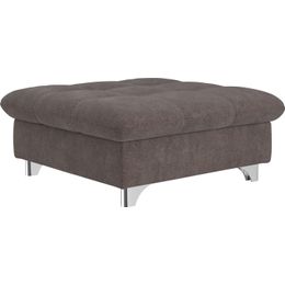 Hocker COTTA "Gemini, B: 108 cm", braun (mud), Struktur fein, Hocker, Hocker, mit Metallf&uuml;&szlig;e