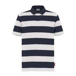 JOOP! Poloshirt JOOP JEANS "Ingo", Herren, Gr. M, blau (dunkelblau), Jersey, Obermaterial: 100% Baumwolle, gemustert, gestreift, mehrfarbig, klassisch normal, Rundhals, abgesteppte Kante, Shirts Poloshirt, mit Blockstreifen