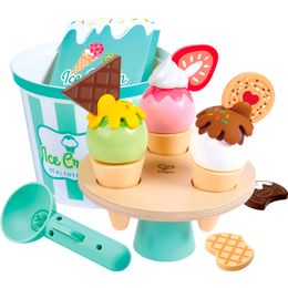 Kaufladensortiment HAPE "Eiscreme-Set", bunt, Kaufladensortimente, Kinder, Holz, Kunststoff, Papier, Kaufladensortiment