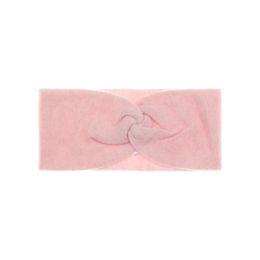 Stirnband Zwillingsherz "Classic", Damen, rosa, Strick, Kaschmir, M&uuml;tzen Stirnband, Knoten vorn, Cashmere, Feinstrick