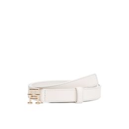 Lederg&uuml;rtel Tommy Hilfiger "TH MODERN 2.5 cm breit", Damen, Gr. 75, wei&szlig; (ivory petal), Rindsleder, unifarben, G&uuml;rtel Lederg&uuml;rtel, Gr&ouml;&szlig;enverstelbar