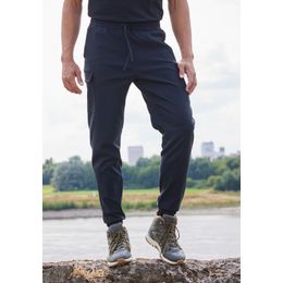Jogger Pants John Devin, Herren, Gr. 50, N-Gr, schwarz, Obermaterial: 95% Polyamid, 5% Elasthan, unifarben, bequem kn&ouml;chellang, Hosen Jogger Pants, Trekking-Outdoor-Hose mit Bel&uuml;ftung im Kniebereich