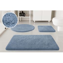 Badematte OTTO HOME "Kaarin", blau (rauch blau), H:30mm, Polyester, Badematten, Badematte, Badteppich, getuftet, flauschig, hochflor, gro&szlig;e Farbauswahl