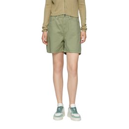 Jeansshorts QS, Damen, Gr. 42, N-Gr, gr&uuml;n (khaki), Jeans, Obermaterial: 100% Baumwolle. Futter: 65% Polyester, 35% Baumwolle, unifarben, regular fit ca. Mitte Oberschenkel, Jeans Jeansshorts, Sommerhose mit Taschen
