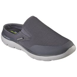 Clog Skechers "SUMMITS", Herren, Gr. 48,5, grau, Textil, Schuhe Clog, Sommerschuh, Schlappen, Urlaub, im sportiven Look, Topseller