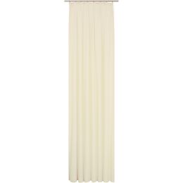 Vorhang WIRTH "LORCA" Gr. 1, beige (creme), B:132cm H:150cm, Obermaterial: 66% Polyester, 34% Baumwolle, Gardinen, Vorhang