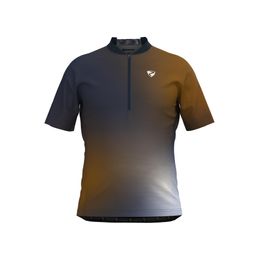 Radtrikot Ziener "NEMIC-Z", Herren, Gr. 54, blau (woodunkelhale navy), Obermaterial: 100% Polyester; Obermaterial 2: 90% Polyester, 10% Elasthan, Trikots Radtrikot