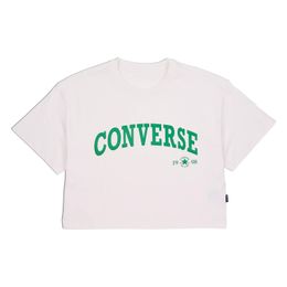 T-Shirt Converse "RETRO CHUCK CROPPED TEE", Damen, Gr. L, beige (natur), Obermaterial: 100% Baumwolle, Shirts T-Shirt