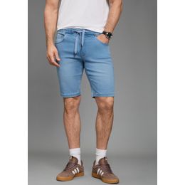 Jeansshorts Arizona, Herren, Gr. 32, N-Gr, bleached, Denim/Jeans, Obermaterial: 78% Baumwolle, 21% Polyester, 1% Elasthan, unifarben, regular fit kniefrei, Jeans Jeansshorts, gerade geschnittenes Bein, Regular Fit Passform