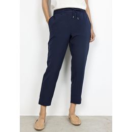 Sweathose soyaconcept "Jogginghose", Damen, Gr. M, N-Gr, blau (6910 navy), Sweatware, Obermaterial: 95% Polyester, 5% Elasthan, unifarben, Basic, normal 7/8-L&auml;nge, Hosen Sweathose, schick und gem&uuml;tlich