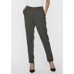 V&eacute;ro Moda Anzughose VERO MODA "VMMAYA MR LOOSE SOLID PANT NOOS", Damen, Gr. XL, L&auml;nge 30, grau (peat), Web, Obermaterial: 62% Polyester, 33% Viskose, 5% Elasthan, unifarben, regular fit kn&ouml;chellang, Hosen Anzughose, kn&ouml;chelfreie Form mit Saumaufschlag