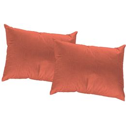 Dekokissen WIRTH Gr. 3, orange (terrakotta, unifarben), B:40cm L:60cm, Kunstfaser, Dekokissen_Sitzkissen_Kissenh&uuml;llen, Dekokissen, Kissenh&uuml;lle ohne F&uuml;llung, 2 St&uuml;ck
