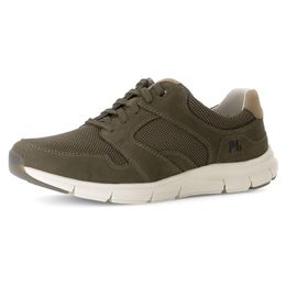 Keilsneaker Pius Gabor, Herren, Gr. 8 (42), gr&uuml;n (khaki, beige), Nubukleder, Textil, Schuhe Keilsneaker, Freizeitschuh, Halbschuh, Schn&uuml;rer, Komfortschuh in Bequemweite G