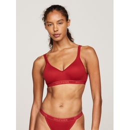 Bralette-BH "BRALETTE LIFT", Damen, Gr. XS (34), N-Gr, rot (schwarz magma), Jersey, Obermaterial: 57% Baumwolle, 38% Polyester, 5% Elasthan, Tommy Hilfiger Underwear, unifarben, Basic, k&ouml;rpernah, BHs Bralette-BH, mit Rippenstruktur