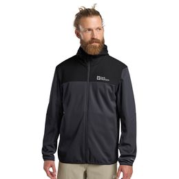Softshelljacke Jack Wolfskin "FELDBERG HOODY M", Herren, Gr. S (48), grau (phantom), Obermaterial: 100% Polyester. Futter: 100% Polyester, Jacken Softshelljacke