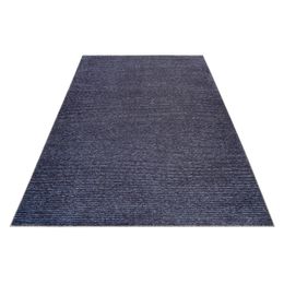 Teppich Esprit "Marly ESP-44379" Gr. 3, blau (dunkelblau), B:120cm H:6mm L:170cm, Kunstfaser, Teppiche, Teppich, weicher Kurzflor, Wohnzimmer