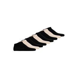 Sneakersocken Hudson "Socken EASY&sup3; 9-PACK SNEAKER 9er Pack", Damen, Gr. 43-46, bunt (schwarz, beige), Obermaterial: 80% Baumwolle CO. 17% Polyamid PA. 3% Elasthan EL., Socken Sneakersocken
