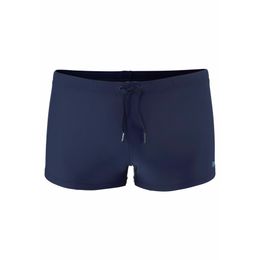 Boxer-Badehose Bench., Herren, Gr. 7, N-Gr, blau (marine), Polyamid, unifarben, Badehosen Boxer-Badehose, mit Logodruck