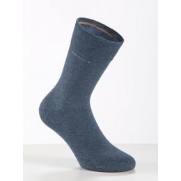 Socken Camano, Damen, Gr. 2/39, blau (jeansblau), 80% Baumwolle, 17% Polyamid, 3% Elasthan, Socken Socken