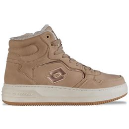Sneaker Lotto, Damen, Gr. 41, wei&szlig; (beige, sanftes wei&szlig;), Synthetik, Textil, metallic, Schuhe Sneaker, - mit kuschelig weichem Wohlf&uuml;hlfutter