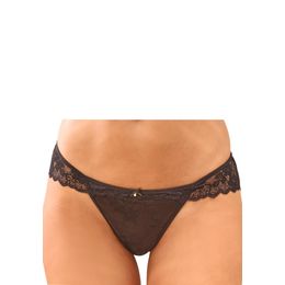 Slip Vivance "Julia", Damen, Gr. 48/50, schwarz, Spitze, Obermaterial: 88% Polyamid, 12% Elasthan, Unterhosen Slip, aus zarter Jacquardspitze mit edlem Accessoire