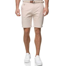 Chinoshorts INDICODE "INConor", Herren, Gr. S, N-Gr, grau (fog), Web, Obermaterial: 98% Baumwolle, 2% Elasthan, unifarben, slim fit, Hosen Chinoshorts