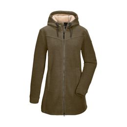 G.I.G.A. by Killtec Fleecejacke "GW 82 WMN FLC PRK", Damen, Gr. 38, schlamm, Oberseite: 100% Polyester;R&uuml;ckseite: 100% Polyester, G.I.G.A. DX BY KILLTEC, Jacken Fleecejacke, Fleeceparka mit Teddyfell, 2-Wege-Rei&szlig;verschluss, verstellbare Kapuze