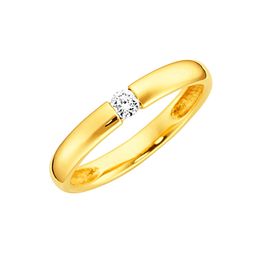 Fingerring Lady Gr. 21, gold (gelbgold 375), Fingerringe, Damen, 21, Gold Metall, Gold, Metall, Fingerring