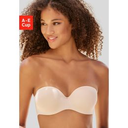 Multiway-BH Lascana, Damen, Gr. 70, Cup B, beige (puder), Microtouch, Obermaterial: 60% Polyamid, 35% Polyester, 5% Elasthan, Basic, BHs Multiway-BH, mit verschiedenen Tragevarianten